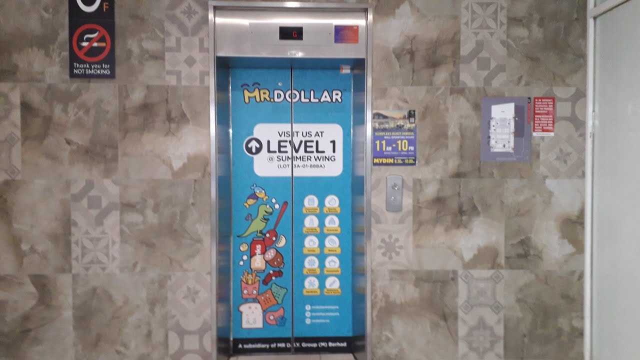 1 LG LVO (mod ThyssenKrupp) Scenic Elevator at Kompleks Bukit Jambul ...