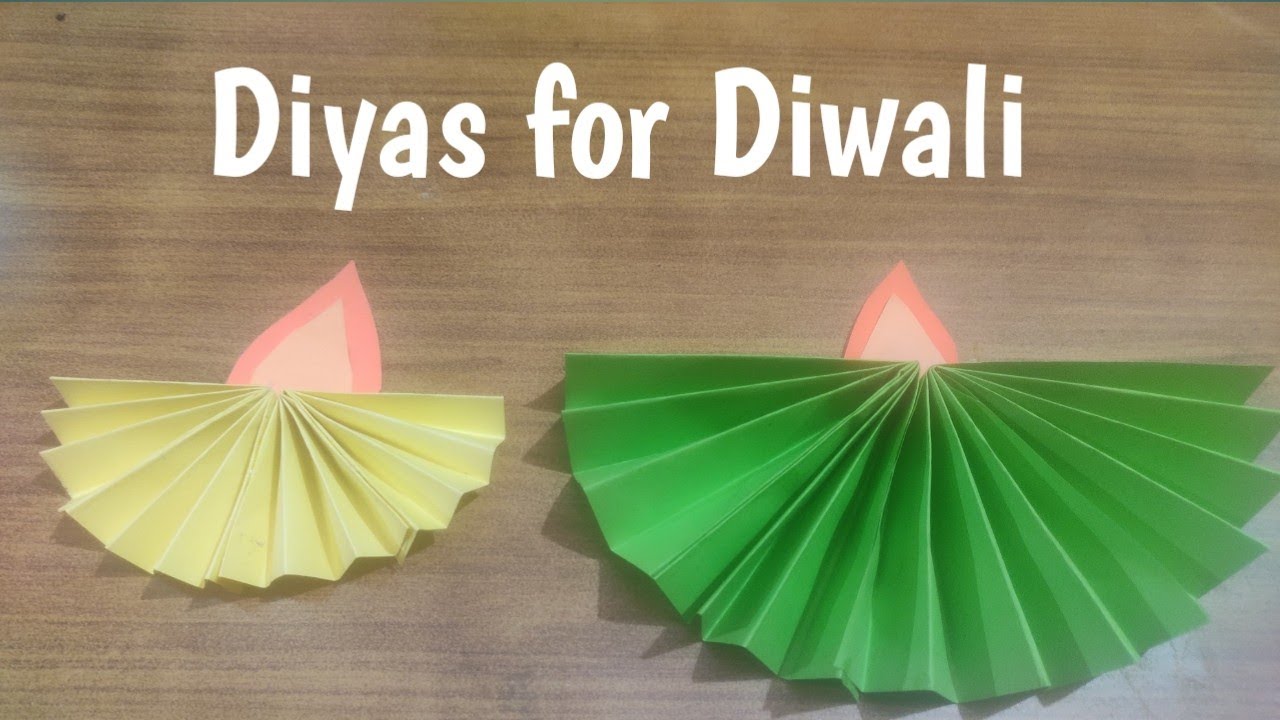 Origami paper diyas|| Diy diyas craft for kids - YouTube