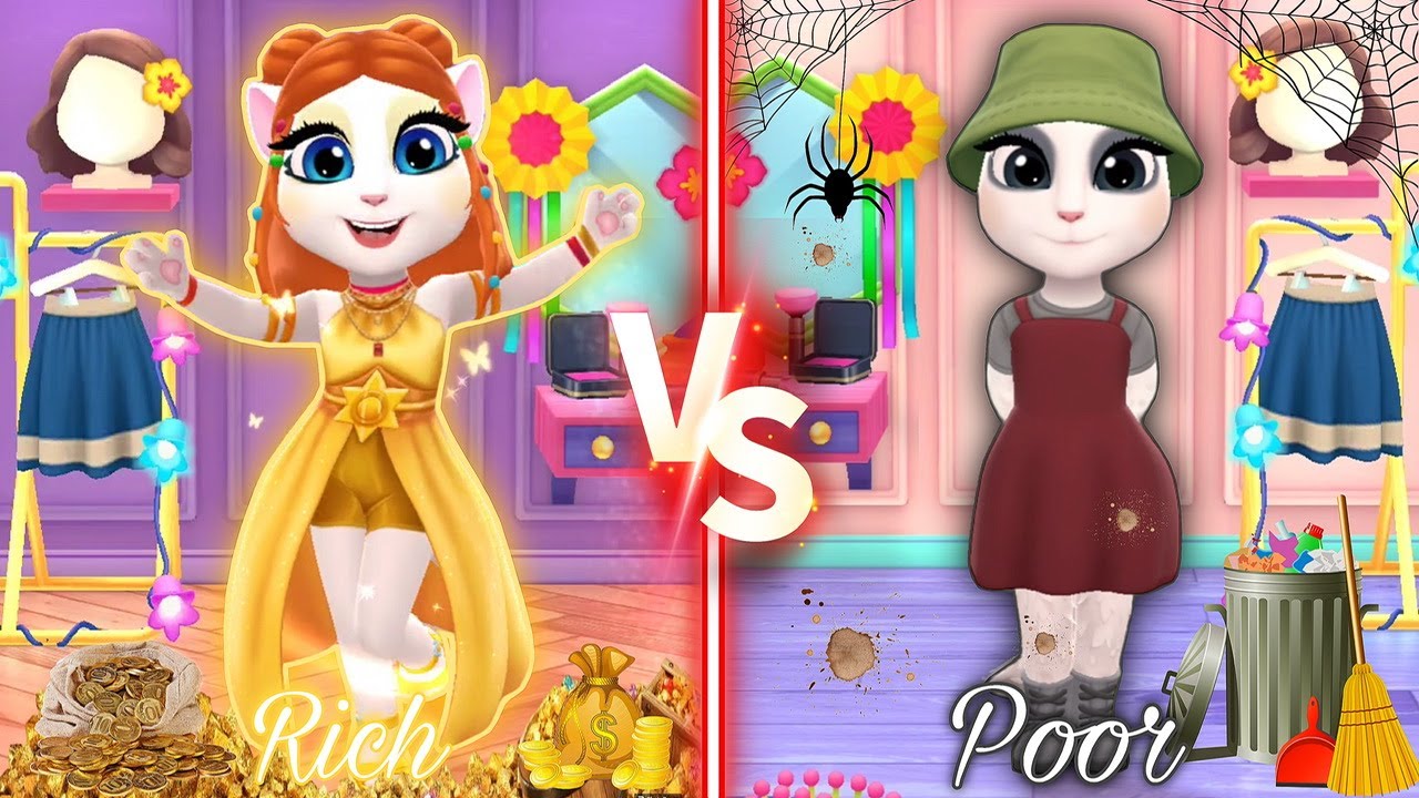 My talking Angela 2 | Rich Angela VS Poor Angela | cosplay - YouTube