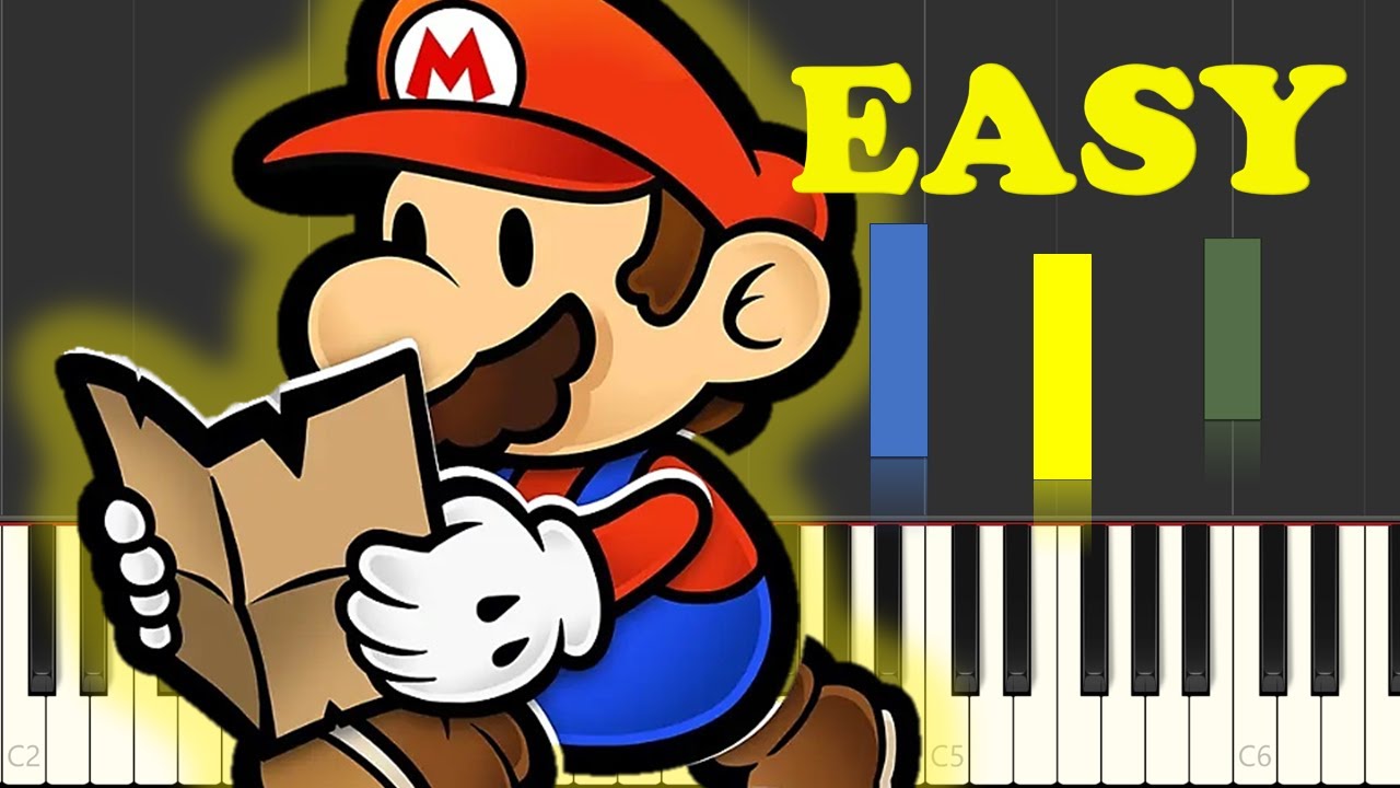 Paper Mario Start Menu Theme Song Piano Tutorial - YouTube
