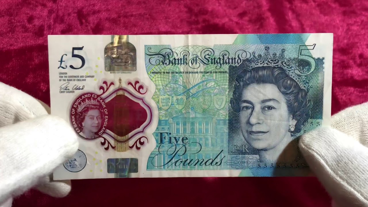 2015 Five Pounds UK banknote - YouTube