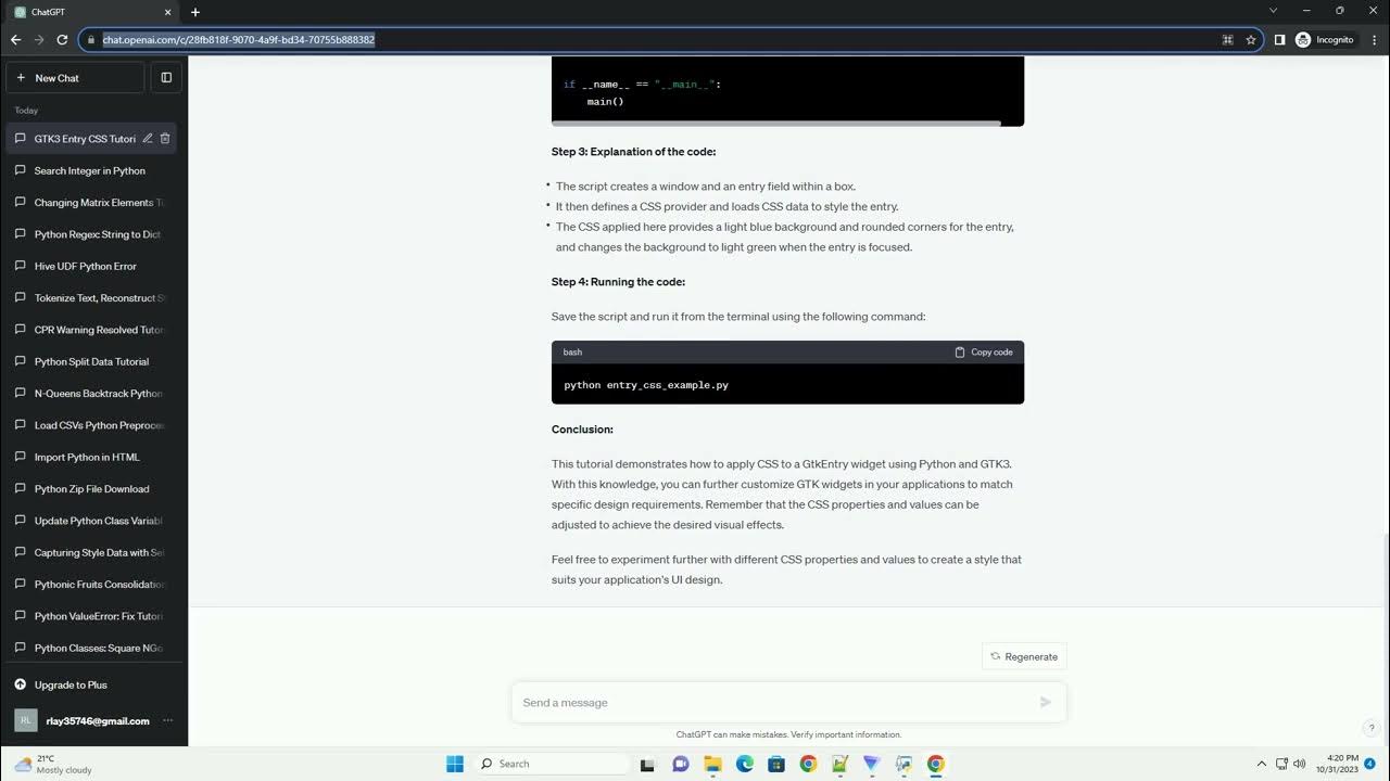 Cannot apply CSS to GtkEntry Widget GTK3 gi Python Not Working - YouTube