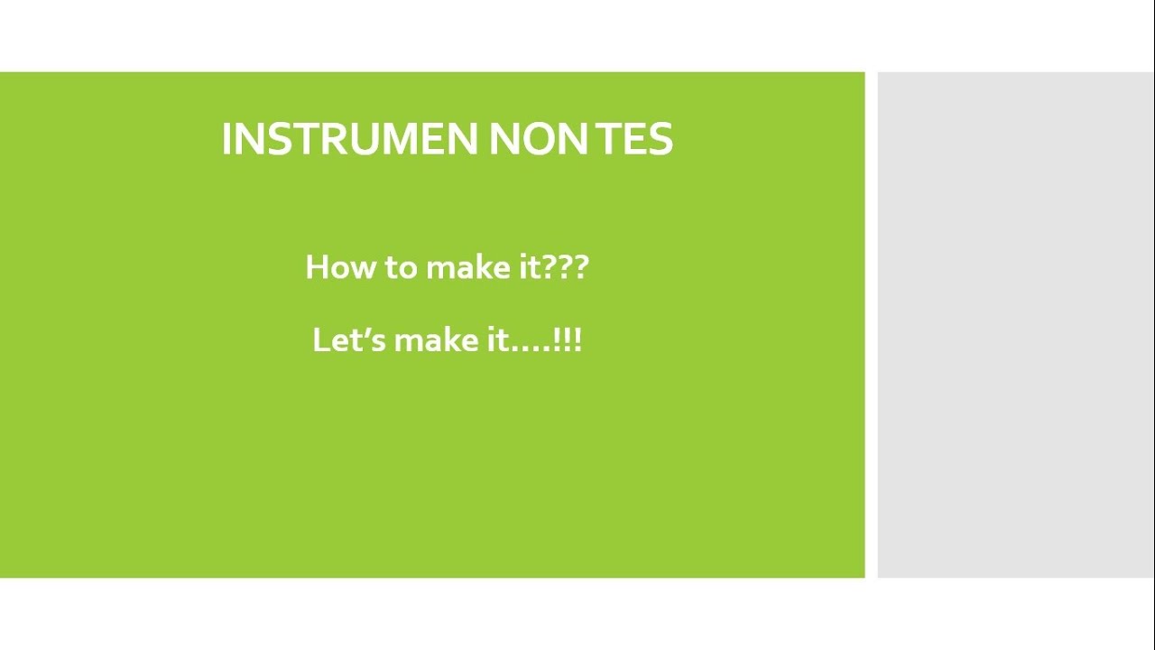 PENYUSUNAN INSTRUMEN NON TES - YouTube