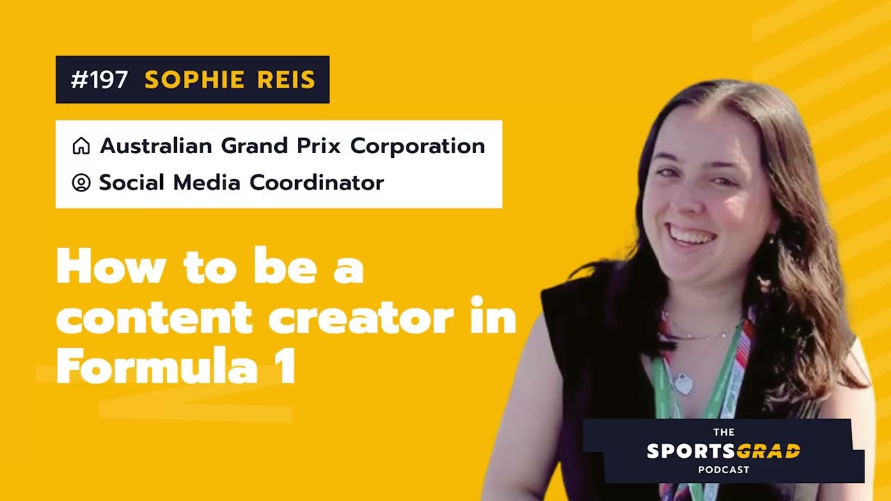 #197: Sophie Reis (Australian Grand Prix) - How to be a content creator ...