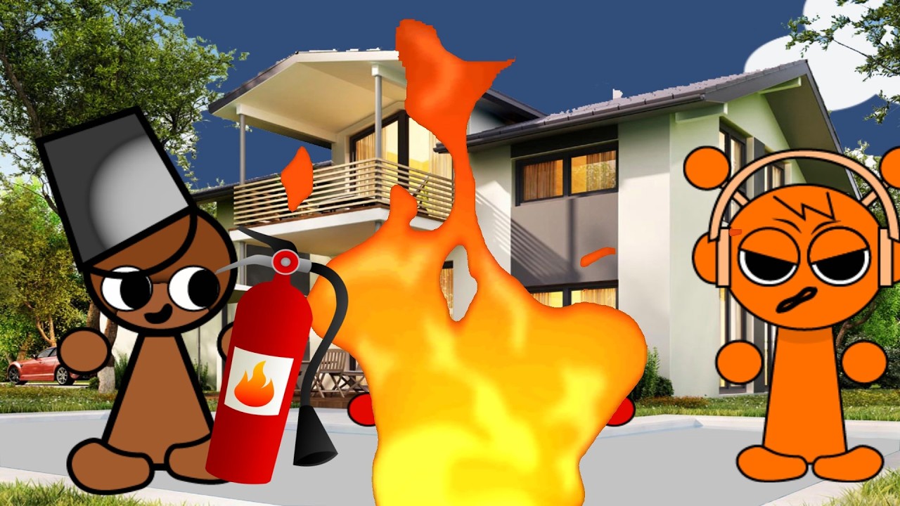 Sprunkies Clumsy | Oren and Brud are putting out burning Reddy - YouTube