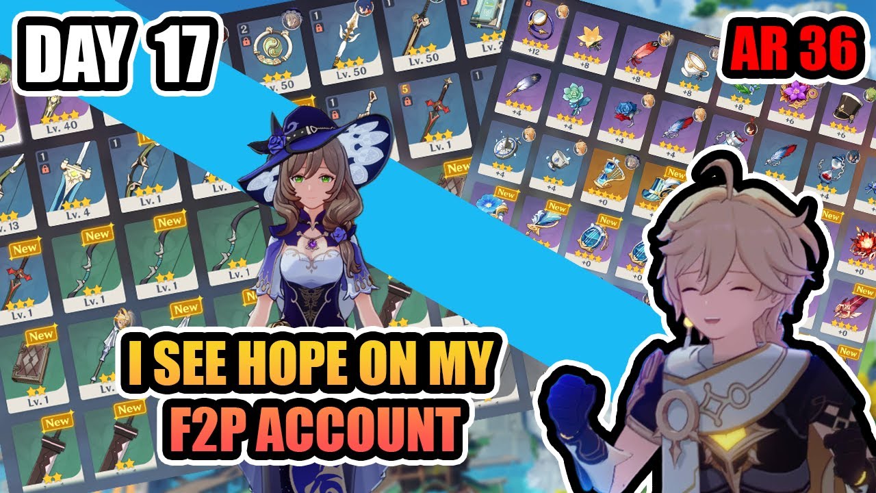 🔴【Genshin AR35】【CN/EN】Day 17 I see hope on my F2P ACCOUNT【Japanfish ...
