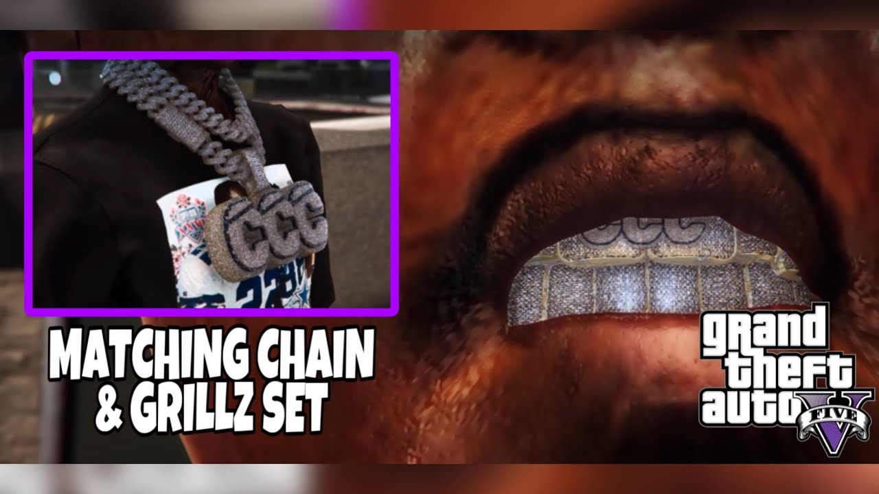 Making Matching Grillz & Iced Out Chain Set In GTA 5 RP (FiveM) | GTA ...