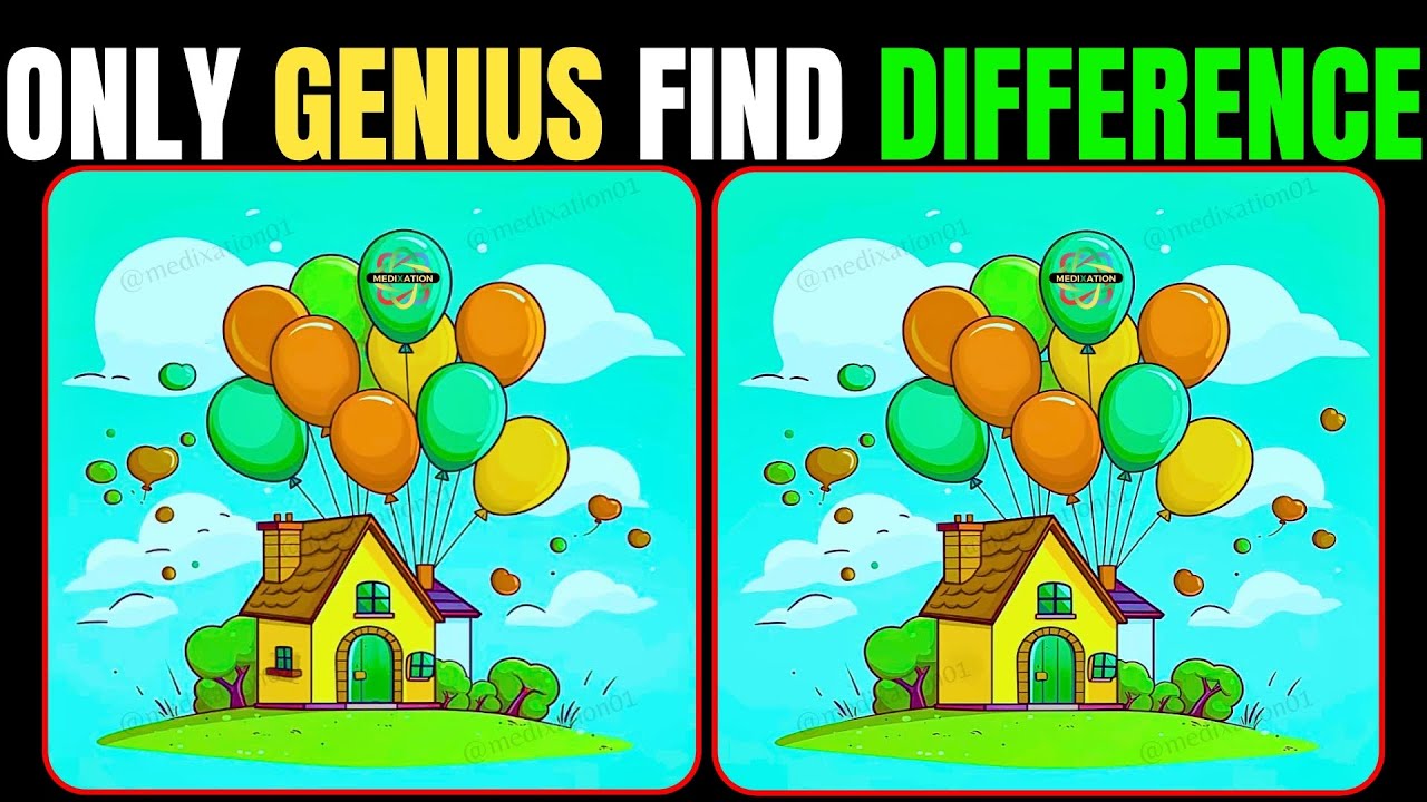 Spot The Difference : Only Genius Find ALL [ Find The Difference #44 ...
