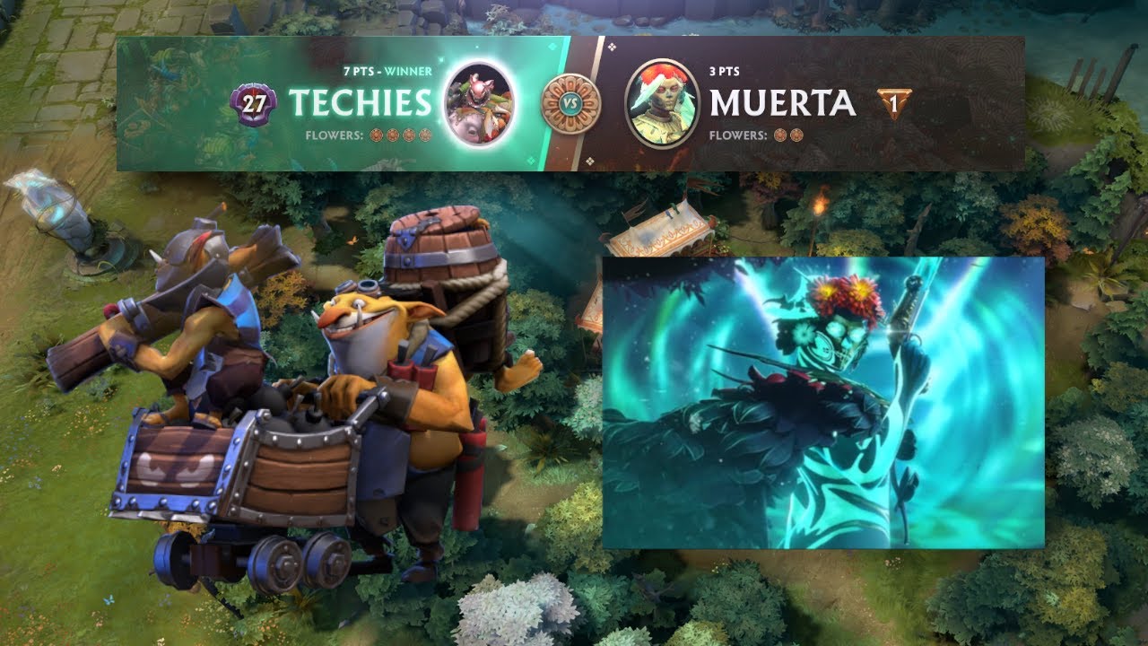 NEW HERO MUERTA GETS DESTROYED BY TECHIES!! DOTA UPDATE EVENT - YouTube