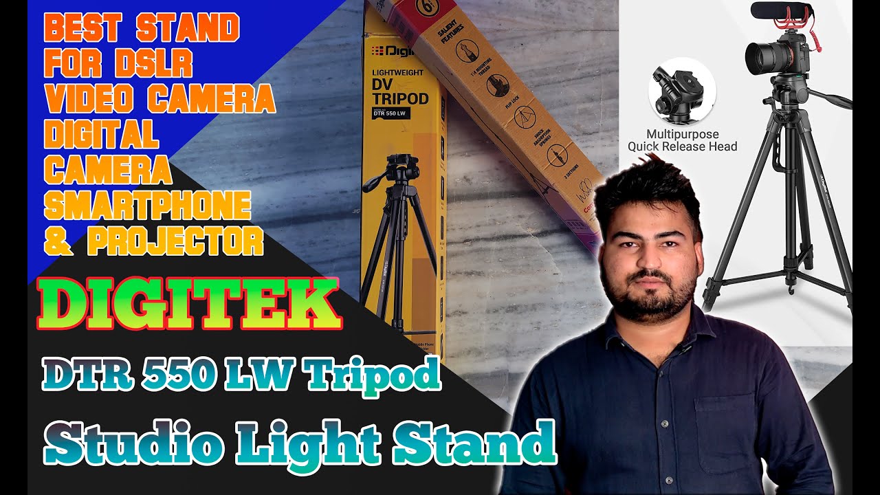 DIGITEK Tripod and Porta Light Stand Quick Unboxing and Review - YouTube