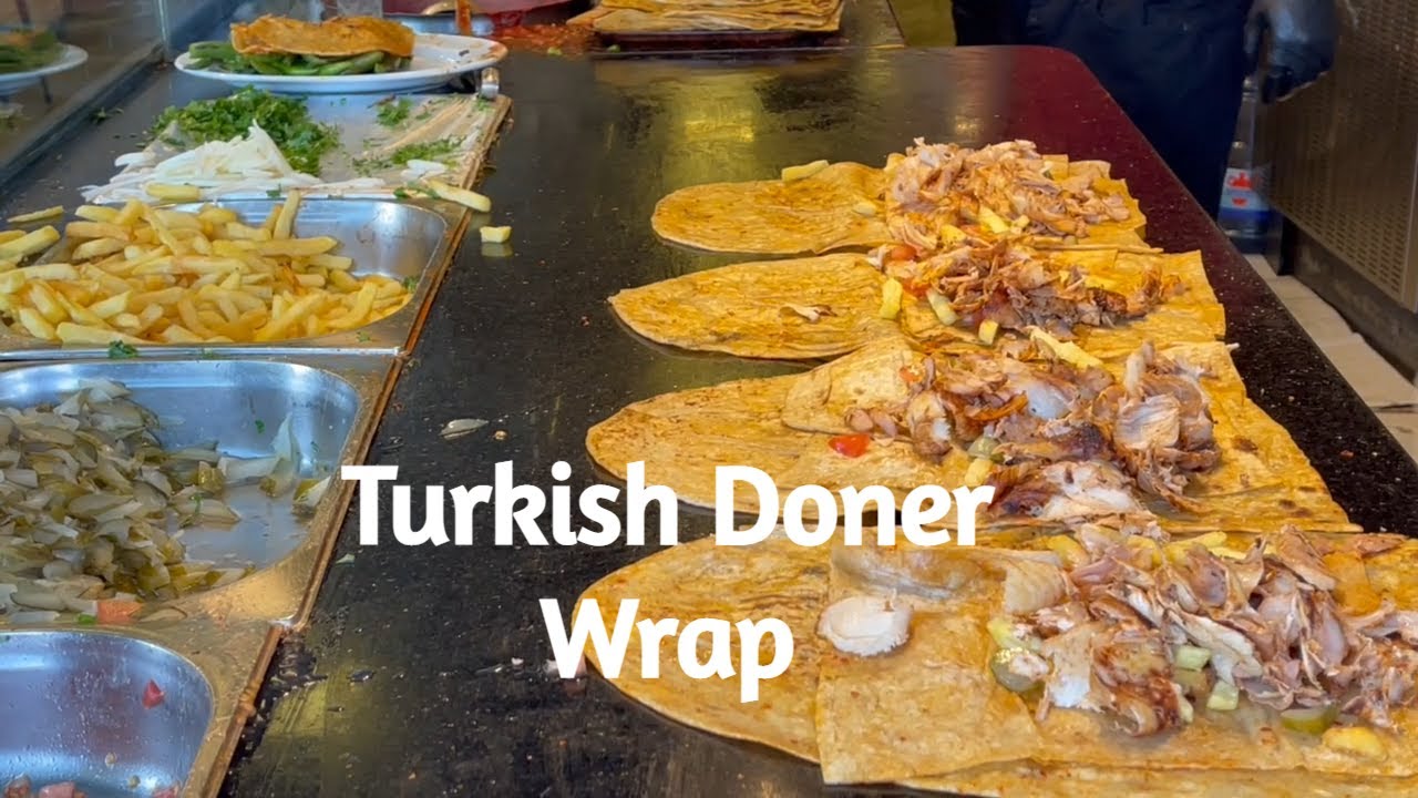 Street food in Istanbul- Turkish Doner Wrap - YouTube