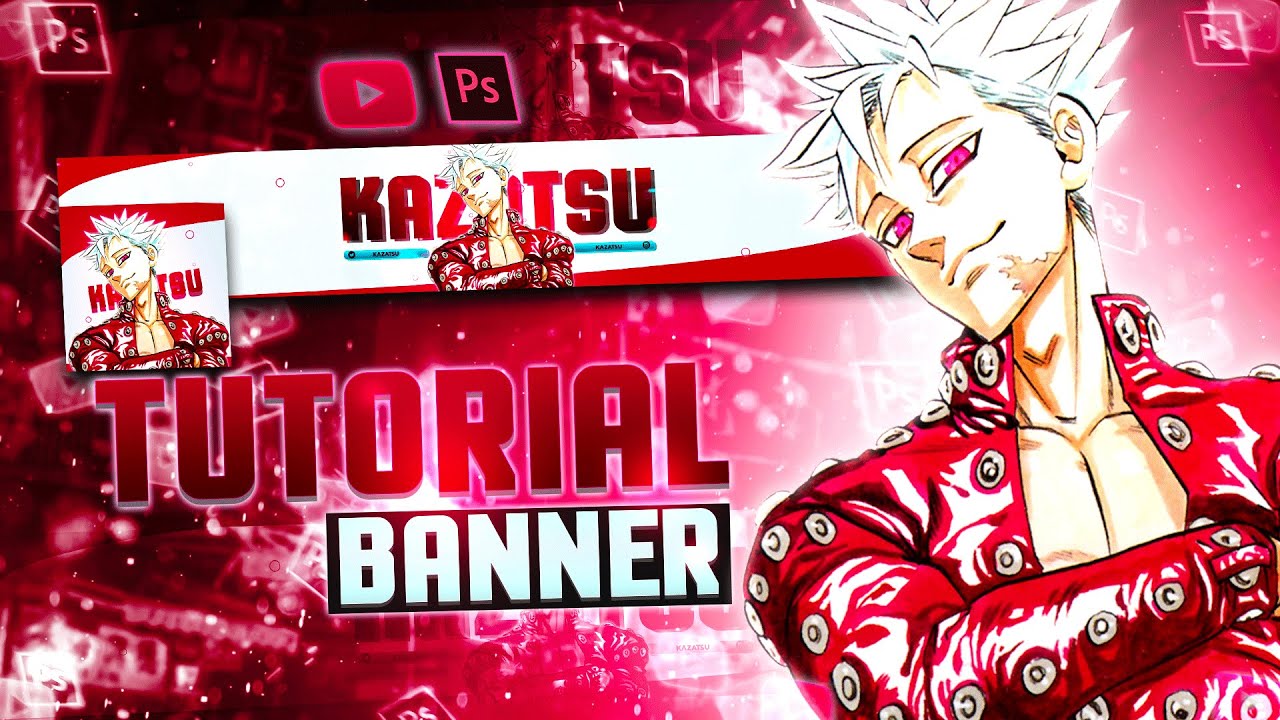 How to make a Simple Anime Banner in Photoshop (FREE PSD) - YouTube