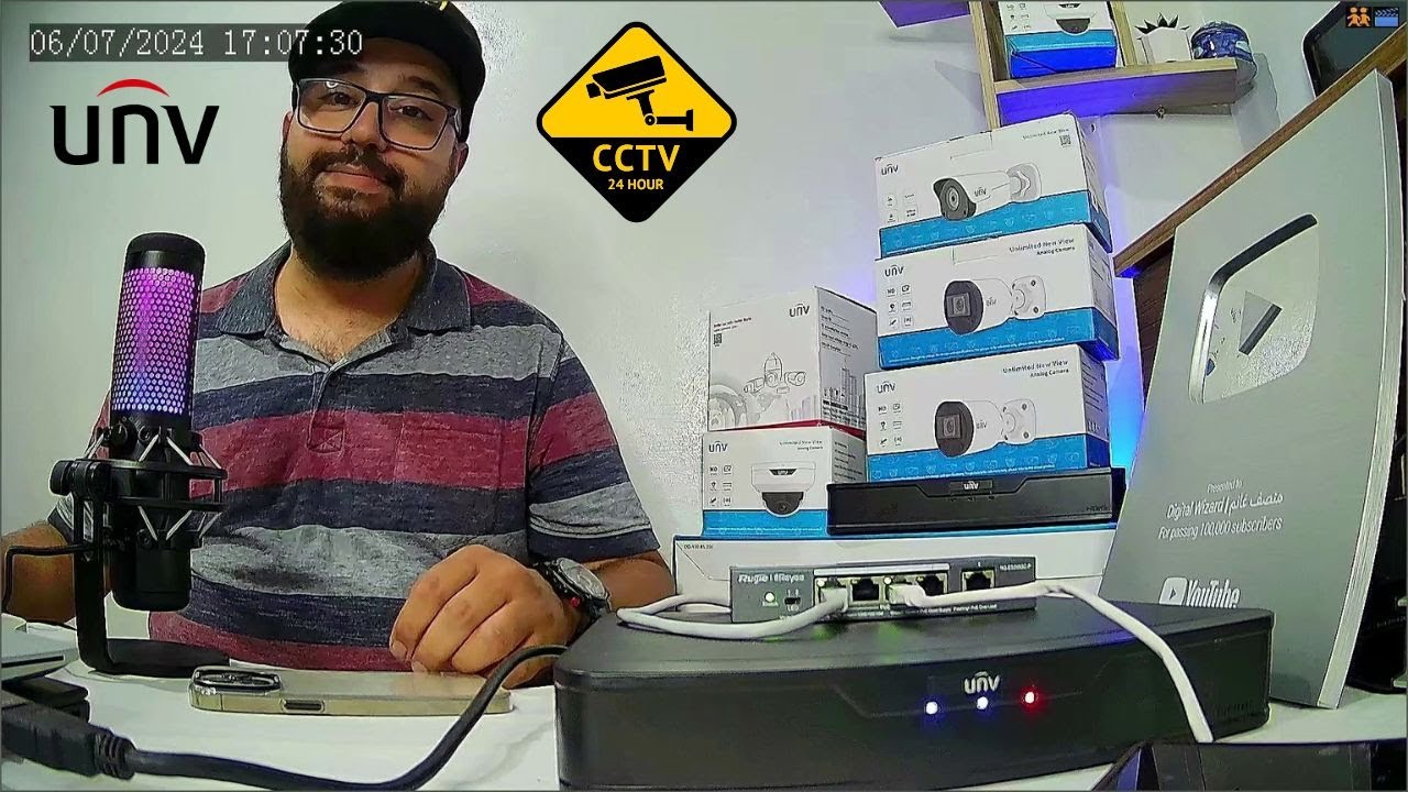 تعلم كيفاش تركب كاميرات اي بي مع UNV NVR - YouTube