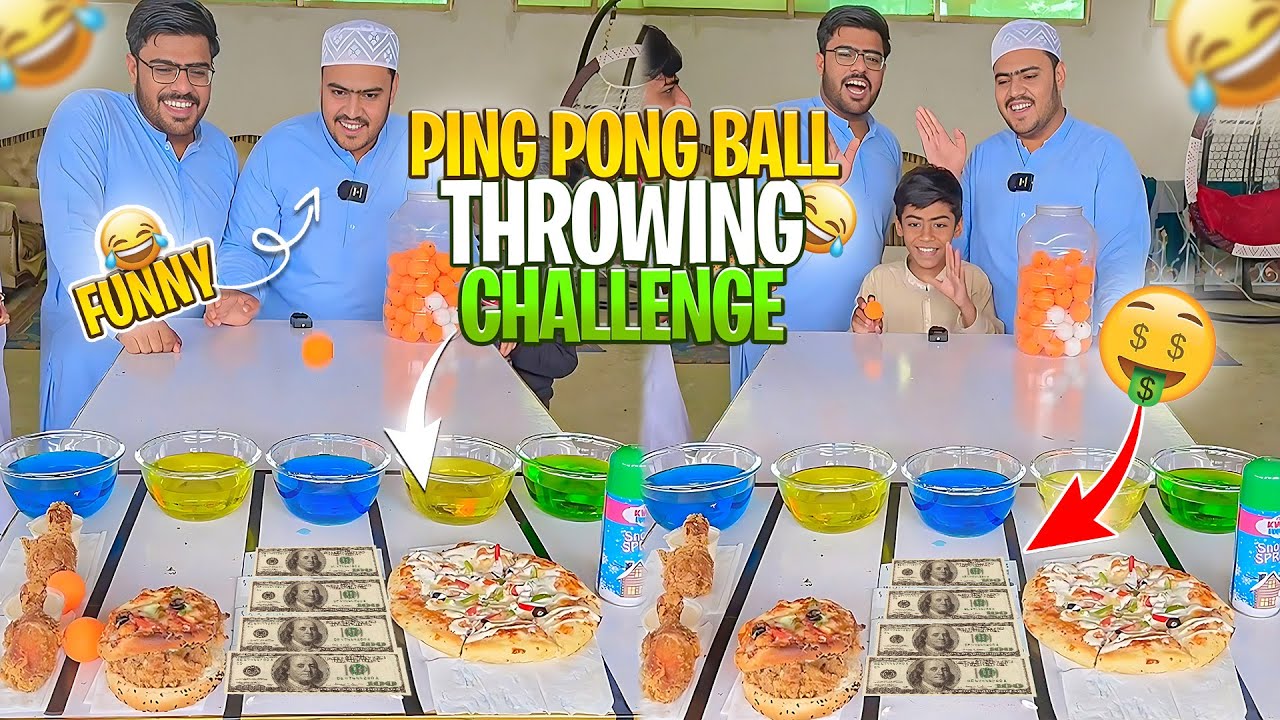 Ping pong ball throwing challenge - YouTube