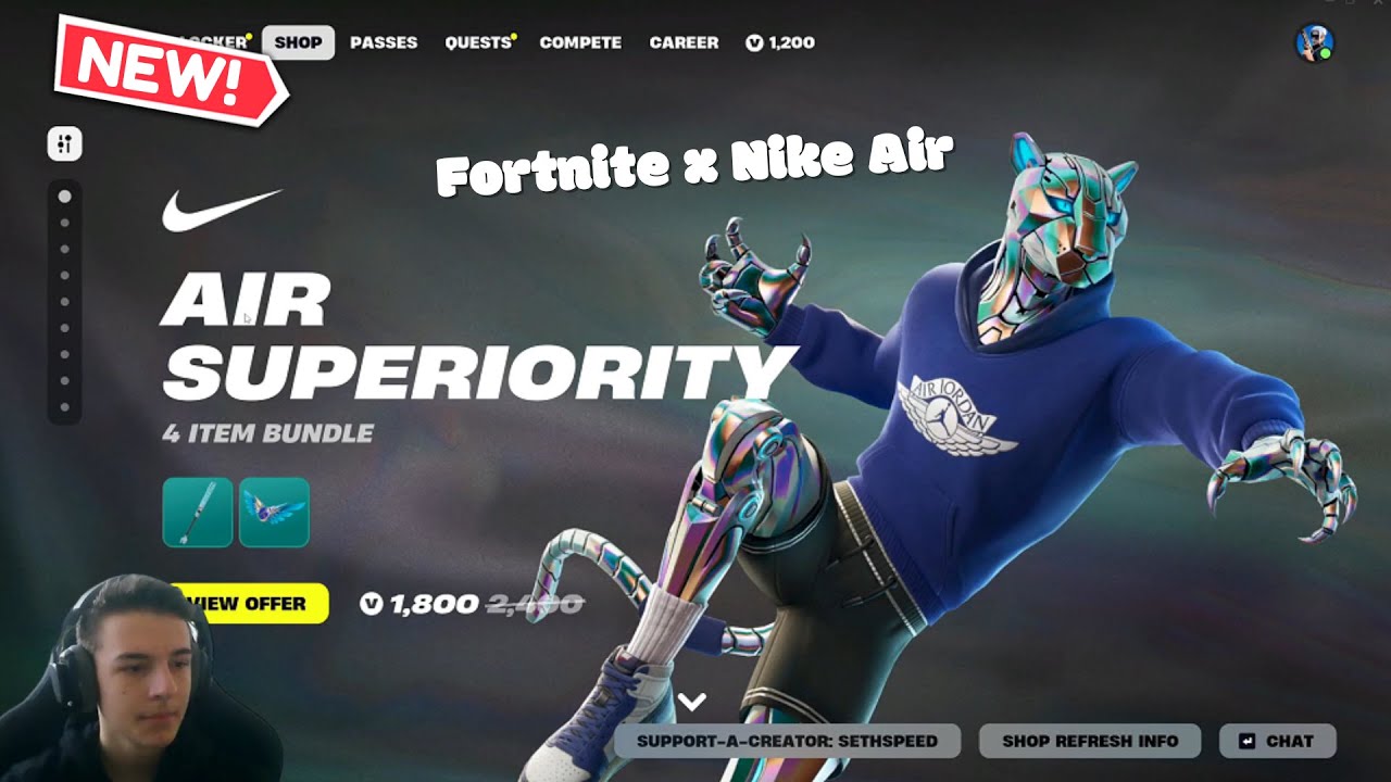 New Fortnitex Nike Air Collab, 🔥Skins, 🔥Collabs, (Full ItemShop) - YouTube