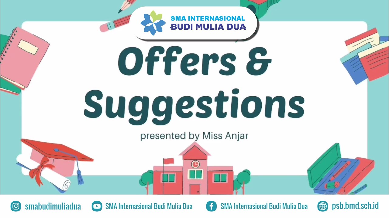 [English] How to make and respond to suggestions/offers? | English ...