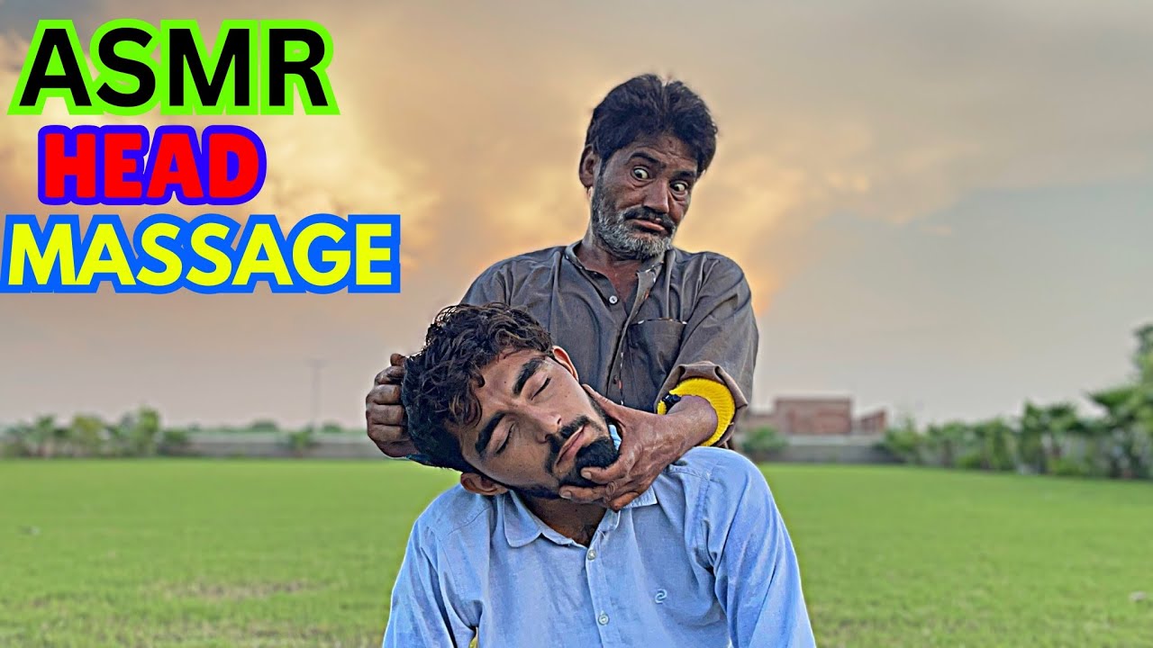 ASMR THERAPY HEAD AND BACK RELAX MASSAGE || ASMR CREAKING HEAD MASSAGE ...