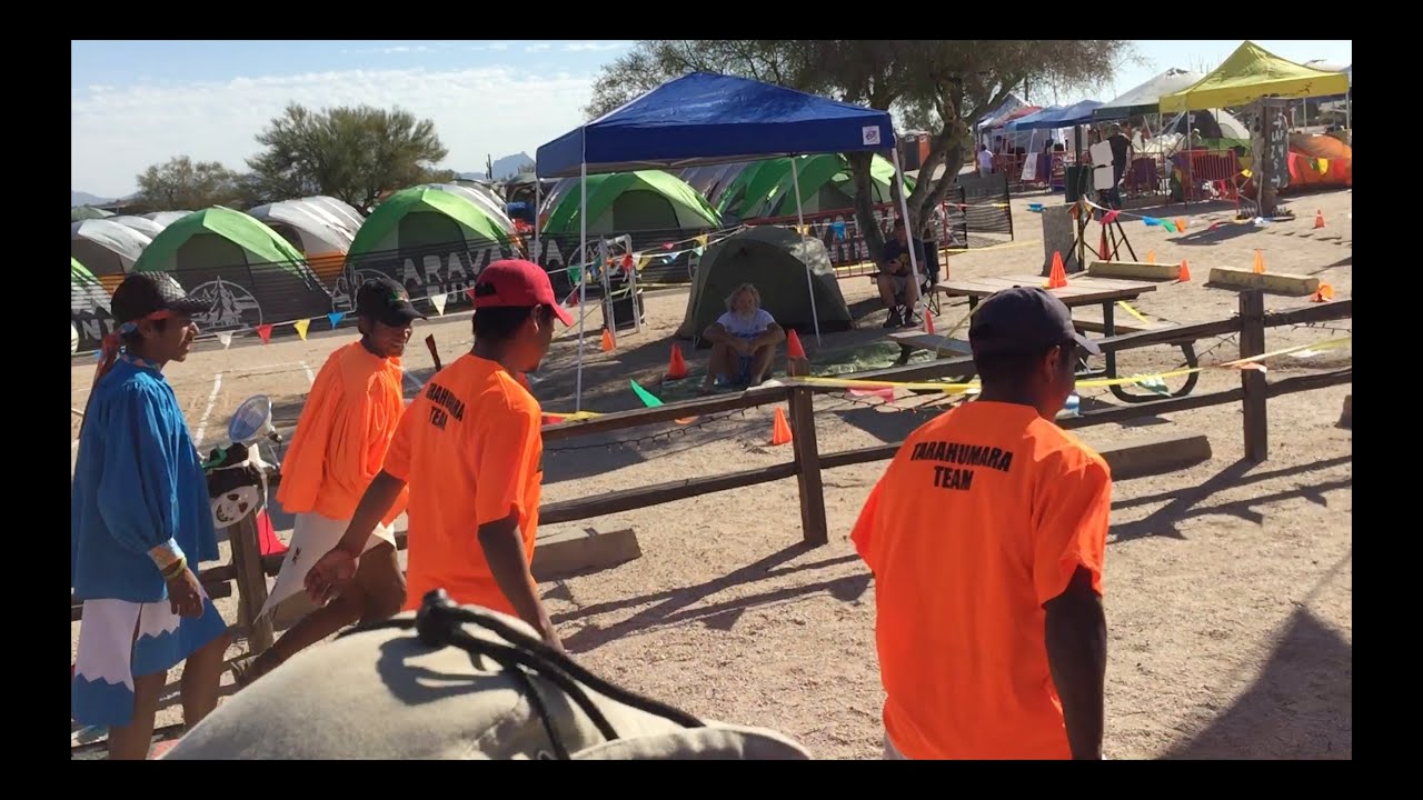 Tarahumara (Rarámuri) Rarájipari (Running Ball Game) Demonstration ...
