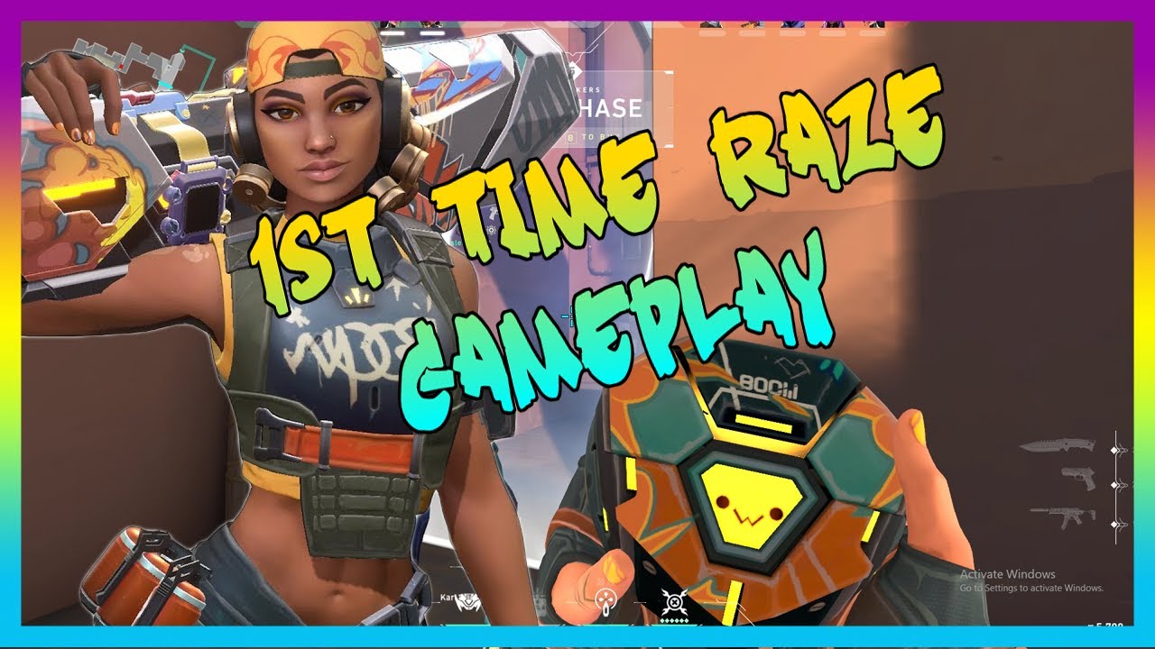 Valorant Raze Gameplay - 1st time playing Raze (NO COMMENTARY ) - YouTube
