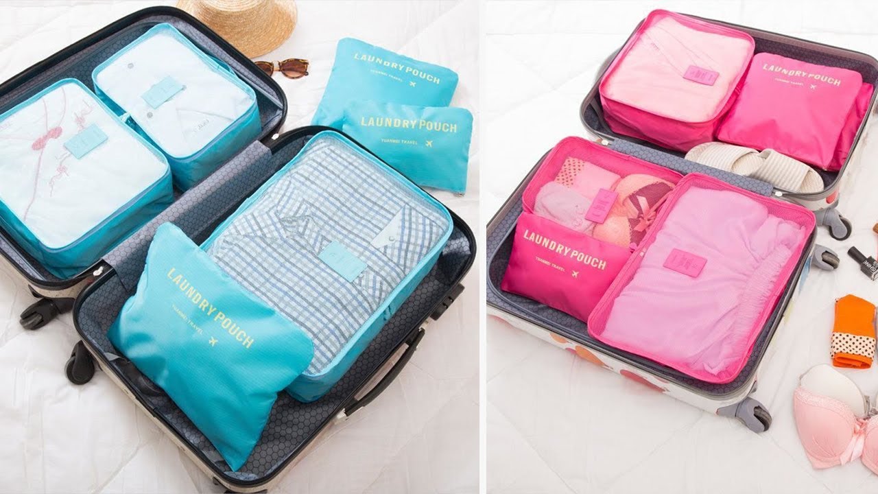 Travel Packing Organizer Set Full Review - YouTube