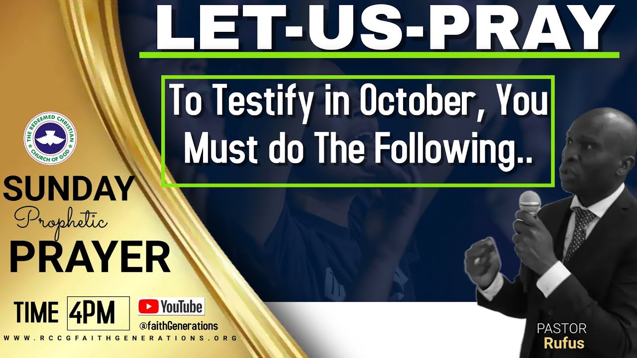 To Testify in October, You Must do The Following. - Pastor Rufus - YouTube