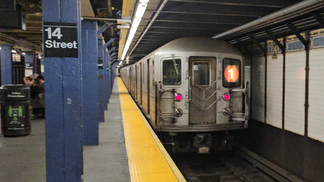 MTA Subway | R62 1 Train Departing 14 Street - YouTube