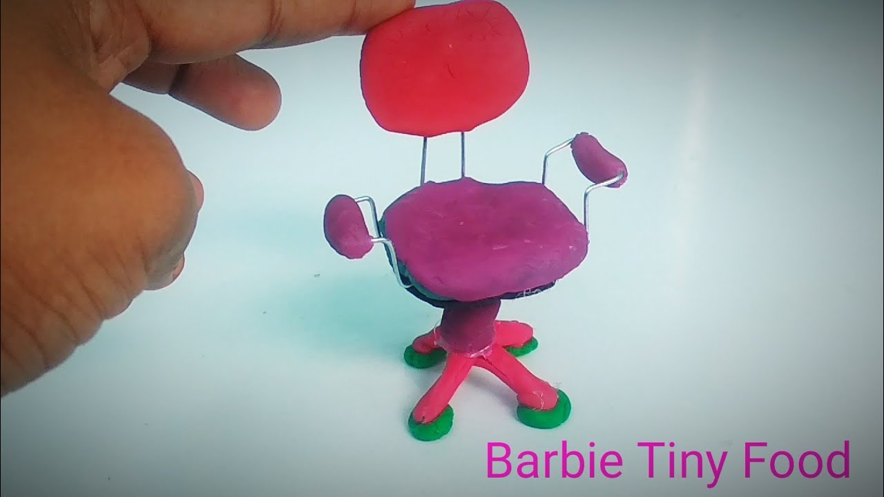 How to make Miniature Office Rolling Chair Dollhouse Furniture Crafts ...