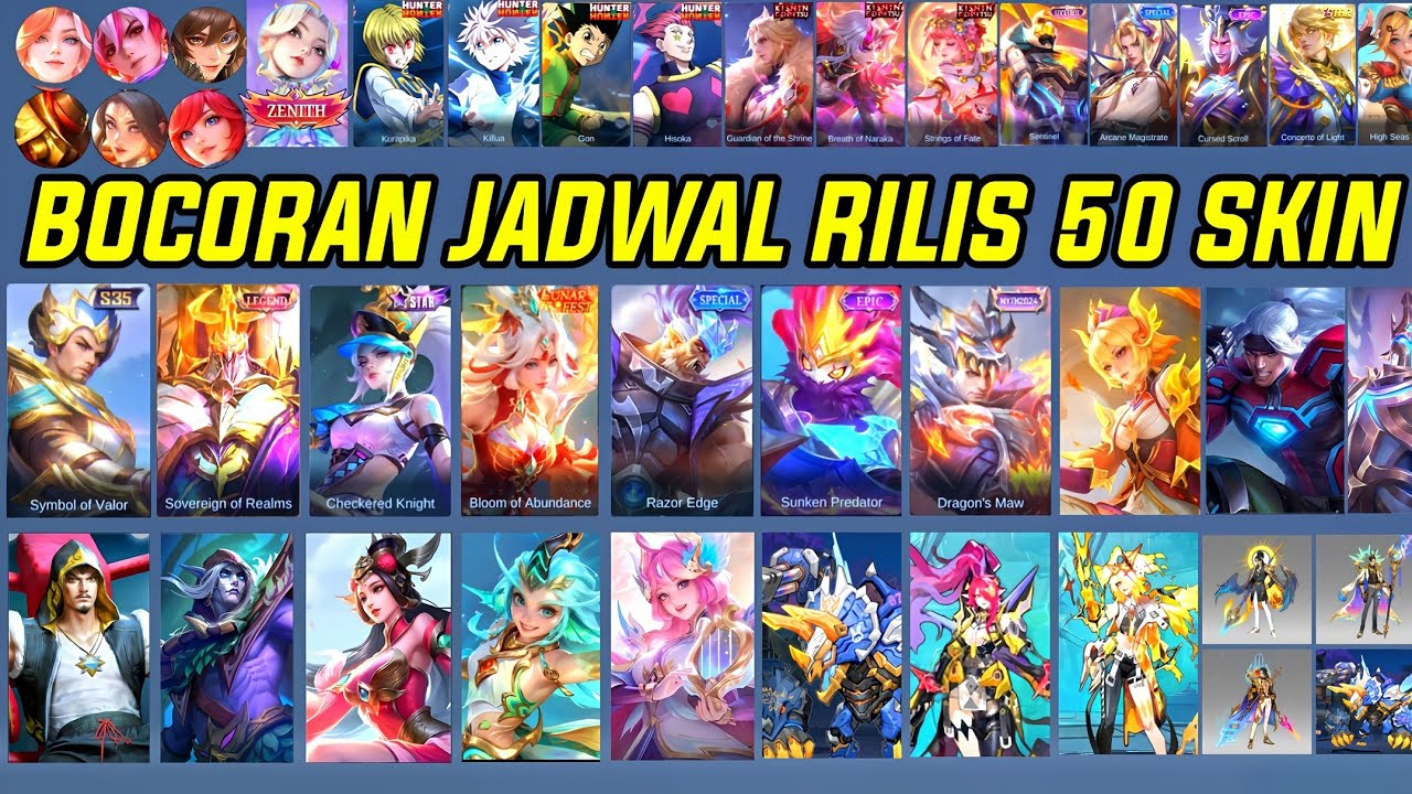 BOCORAN JADWAL RILIS 50 SKIN TERBARU MOBILE LEGENDS YANG AKAN HADIR ...