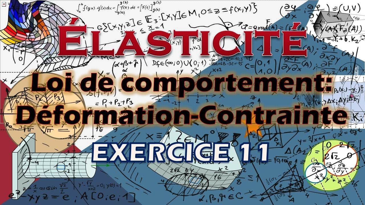 Elasticité exercice 11 "Loi de comportement: Déformation-Contrainte ...