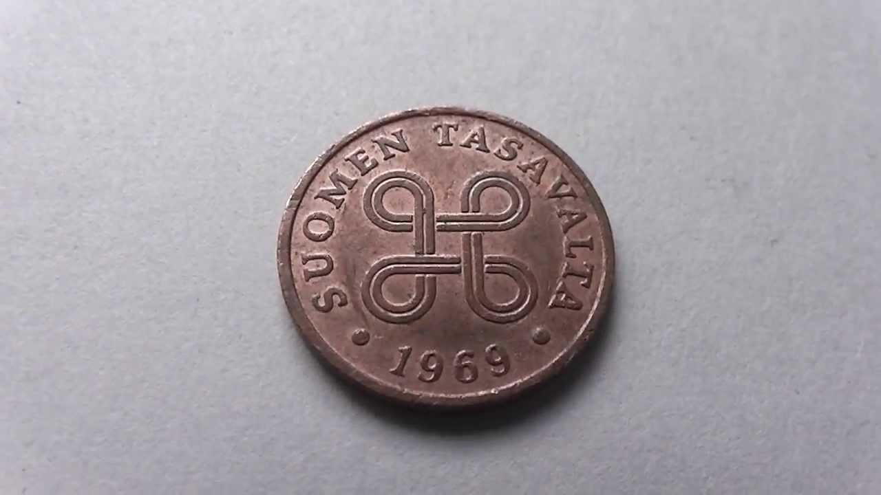 1 Penni coin of Finland - Suomen Tasavalta from 1969 - YouTube