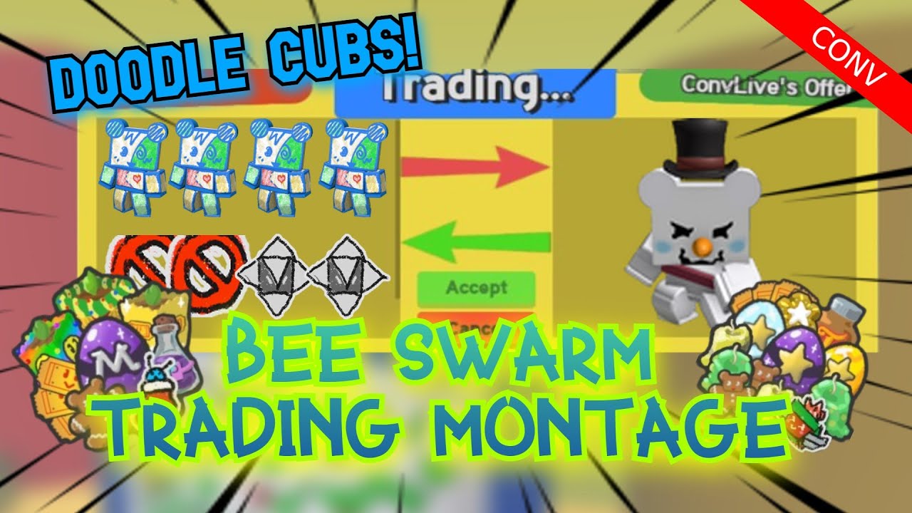 📈Bee Swarm Simulator TRADING MONTAGE #18!📈NOOB CUBS! INSANE FLIPS ...