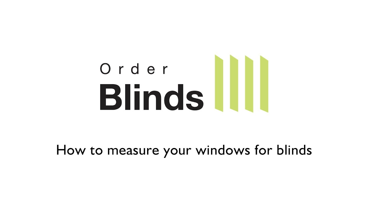 How to measure your window for blinds - YouTube