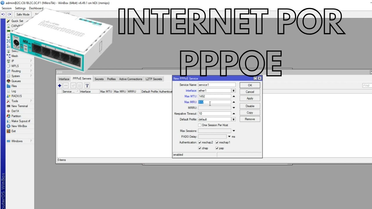 Como Configurar PPPoE, DHCP e Bridge no Mikrotik - Internet via PPPoE - YouTube