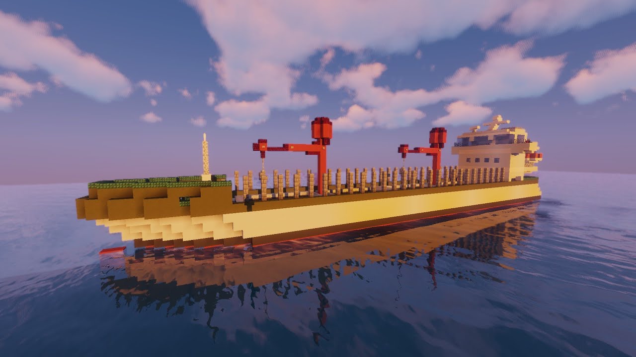Minecraft: Cargo Ship (bulk carrier) - YouTube