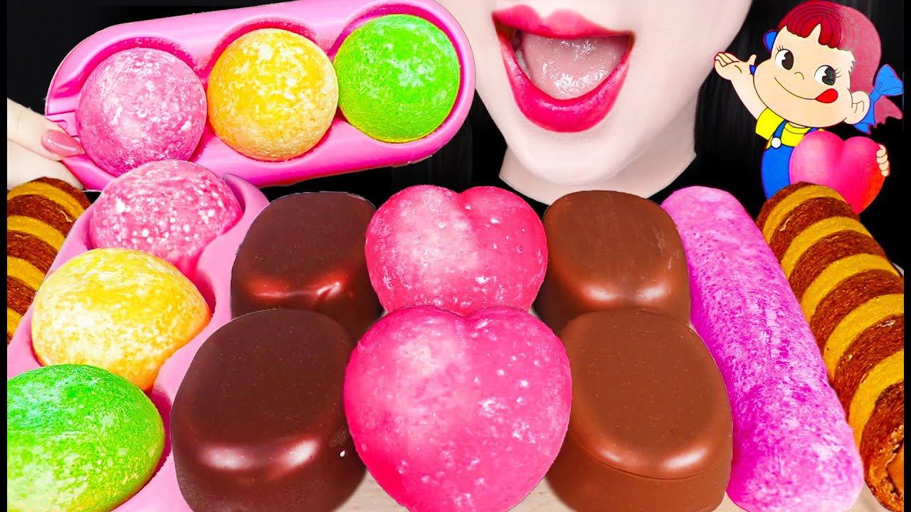 Asmr Mukbang Mochi Ice Cream 페코 하트 아이스크림 먹방 Youtube
