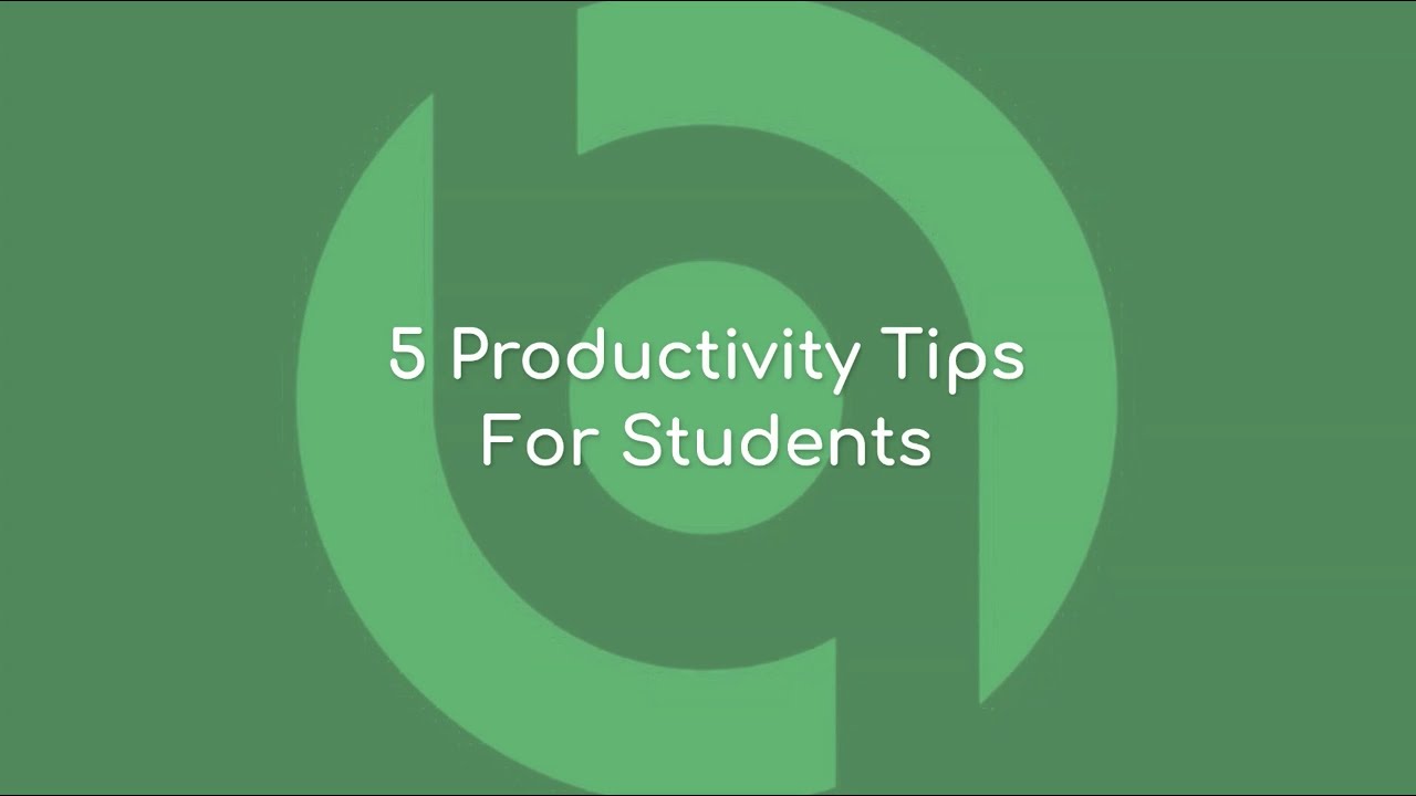 5 Productivity Tips For Students - YouTube