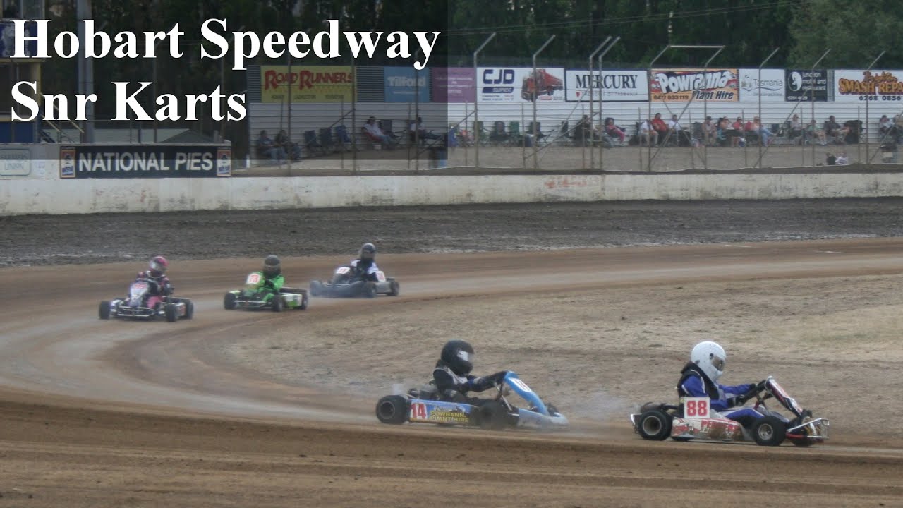 Go Kart Seniors Race 1 - Hobart Speedway 13-02-16 - YouTube