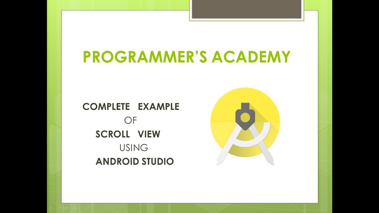 Android scrollview example - YouTube