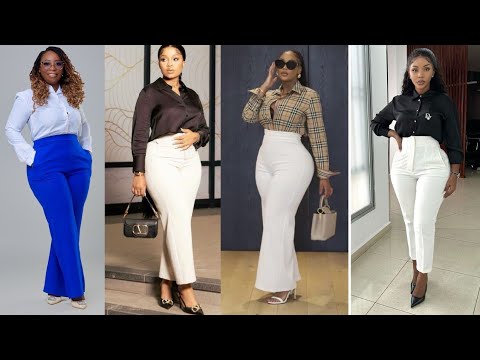 Gorgeous official pants outfits for ladies; Official Work Wear - YouTube
