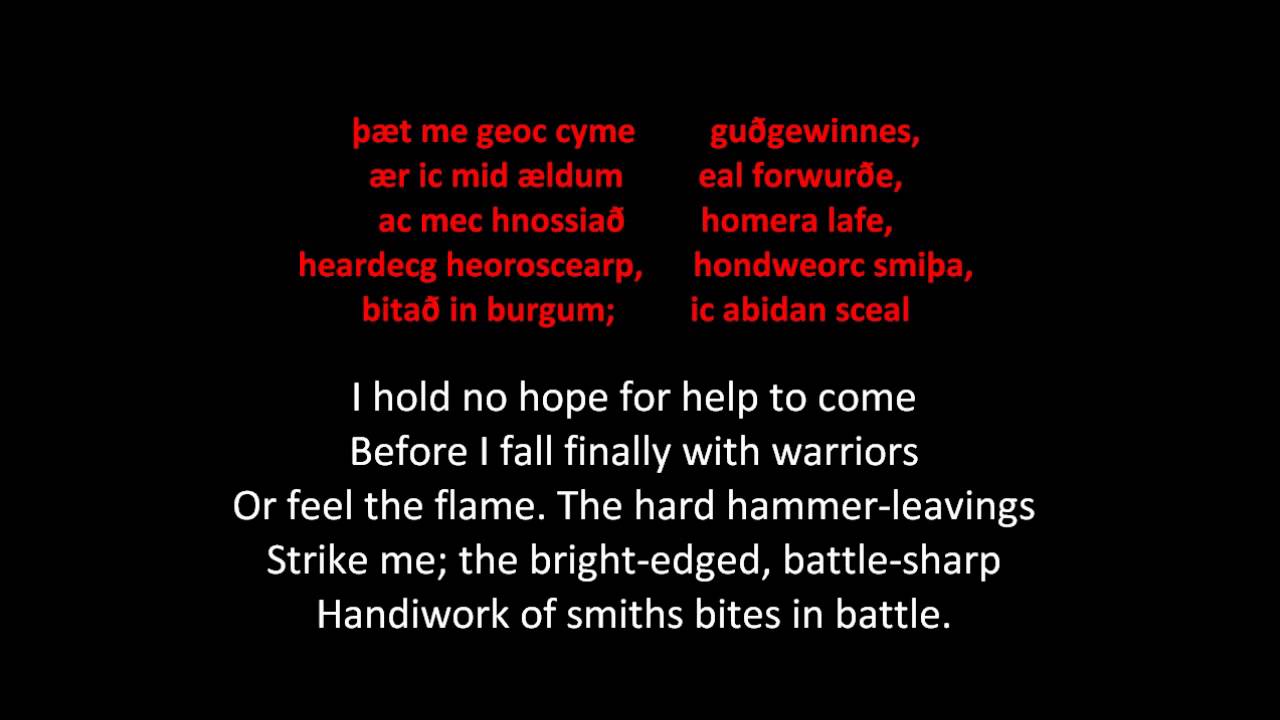 Exeter Book Riddle 5 (in Old English) Anglo-Saxon - YouTube