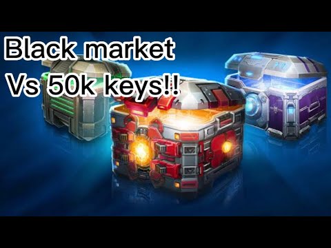 Massive 50k black market keys opening war robots! - YouTube