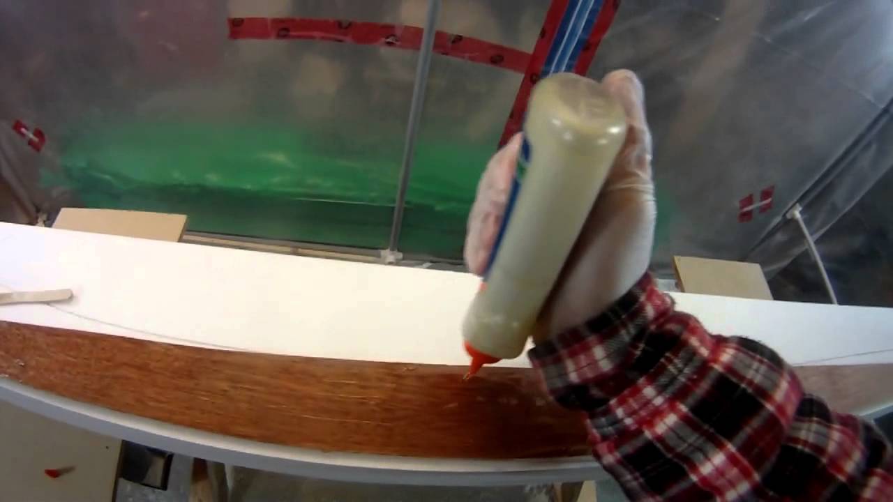 How to Build a Shortboard Surfboard - 01 - Gluing Stringer to EPS Block ...