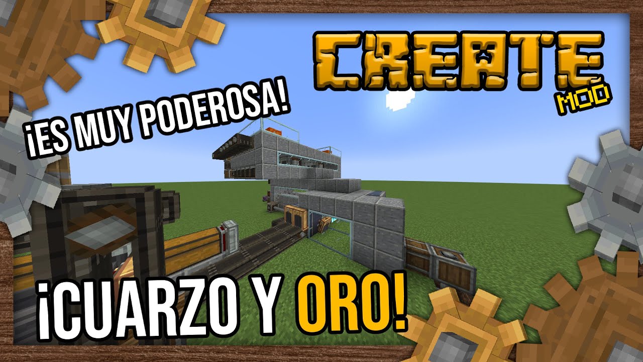 ¡TREMENDA GRANJA DE CUARZO Y ORO PARA MINECRAFT! - MOD CREATE - YouTube