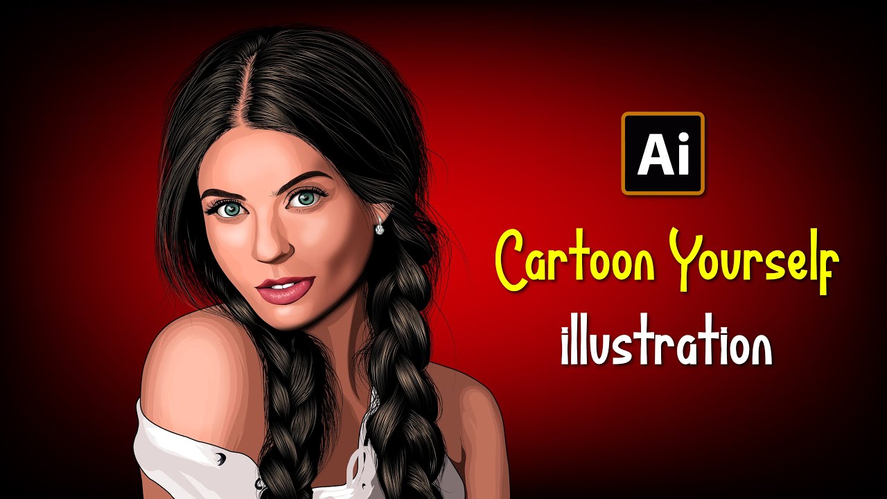 How to Cartoon Yourself | Vector Portrait in illustrator | Speed Art ...