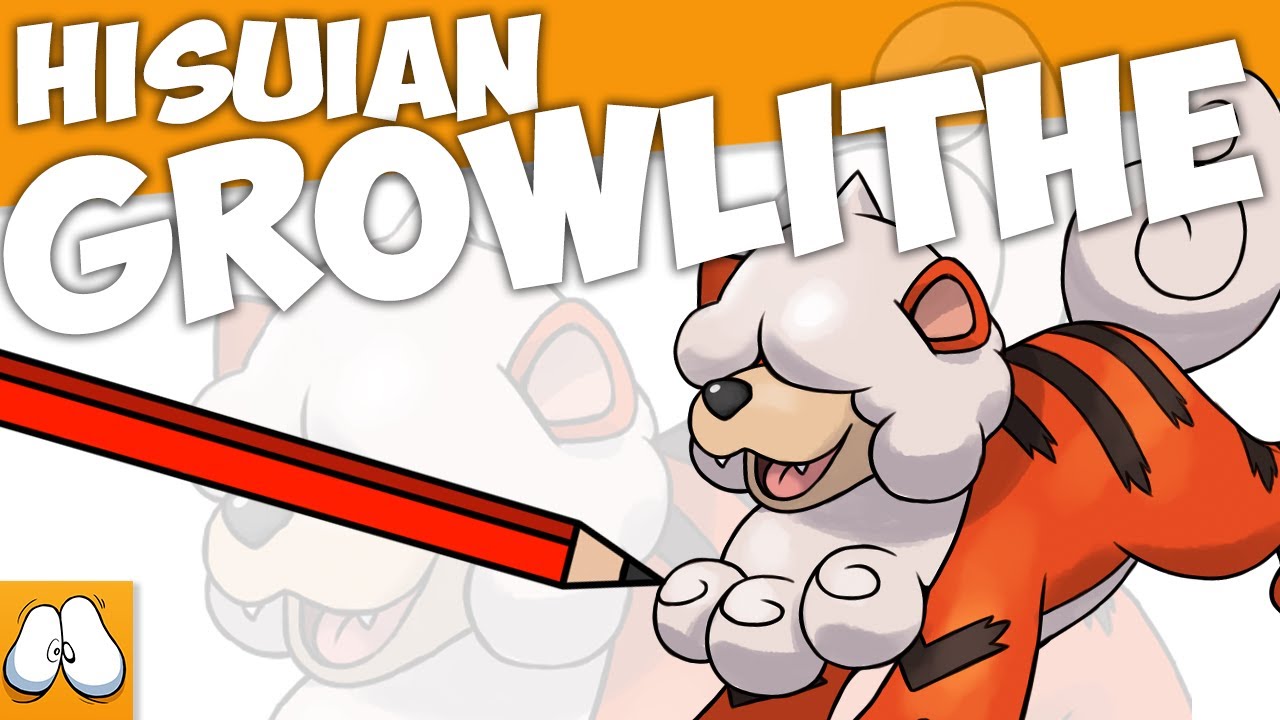 How To Draw Growlithe (Hisuian Pokemon Legends Arceus) - Draw Cartoons