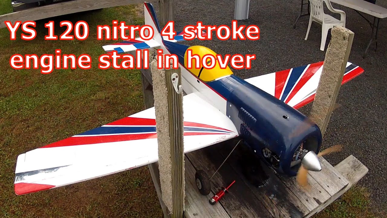 Carl Goldberg Sukhoi SU26 - YS 120 Engine stall during hover - YouTube