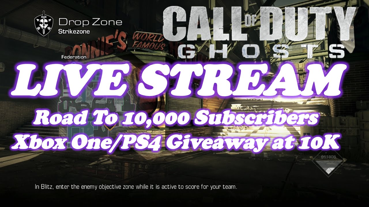 Call of Duty Ghosts LIVE STREAM - Road to 10,000 SUBSCRIBERS for NEW ...