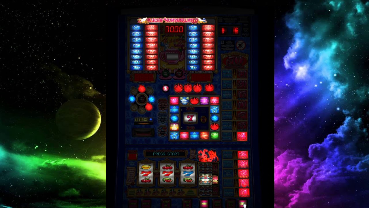 Alice in Wonderland £70 Jackpot fruit machine mfme 6.1 - YouTube