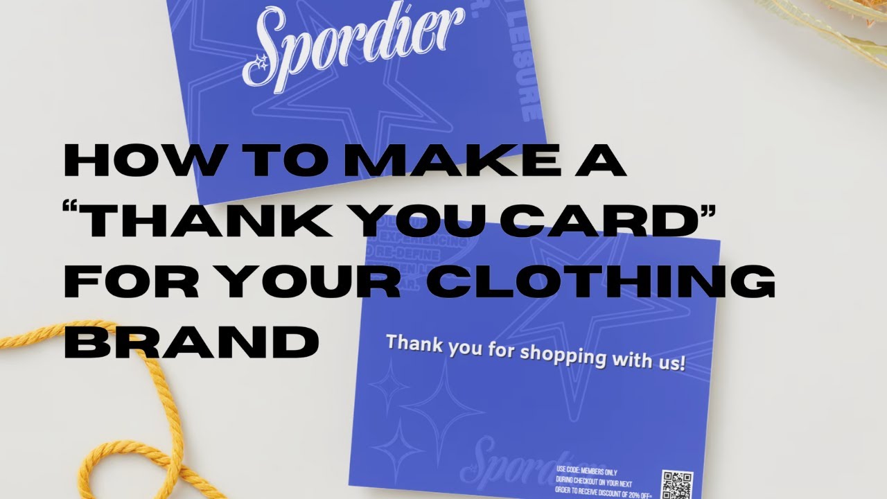 How to Make a Thank You Card for Your Clothing Brand Using Canva - YouTube
