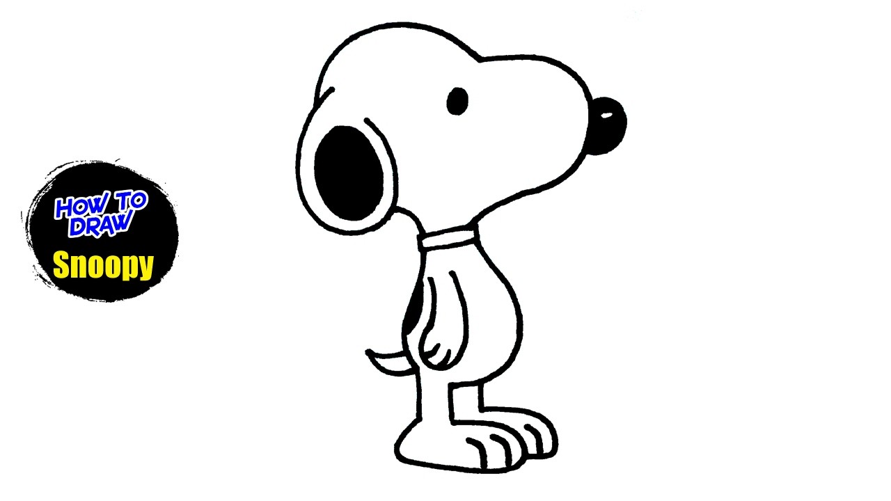 How To Draw Snoopy | Drawing Snoopy | Easy Pictures To Draw For ...